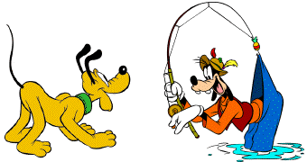 Pes Pluto a Goofy :: Pošahaný krevety